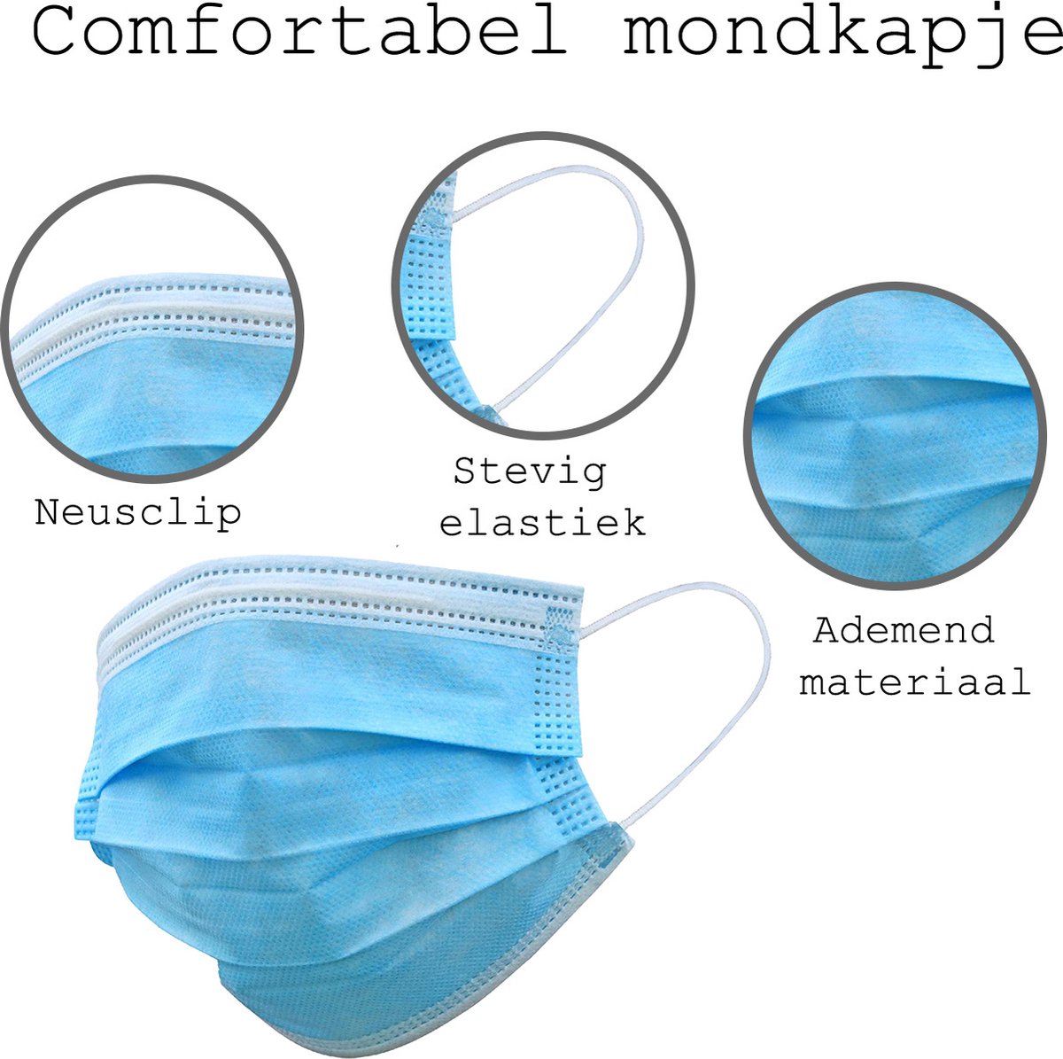Mondmasker Wegwerp Mondkapje Blauw Wegwerp - Mondkap Wegwerp Niet ...