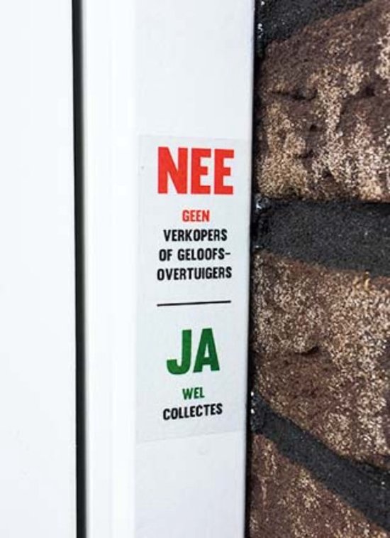 Geen colportage wel collectanten sticker transparant - Deursticker geen ...