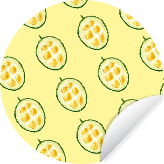 WallCircle - Muurstickers - Behangcirkel - Fruit - Sjablonen - Geel - ⌀ 30 cm -... | bol