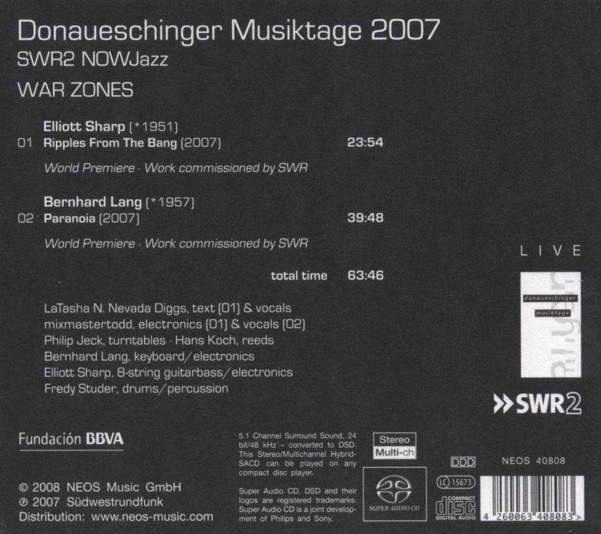 Eliott Sharp & Bernard Lang - War Zones (Donaueschinger Musiktage 2007 ...