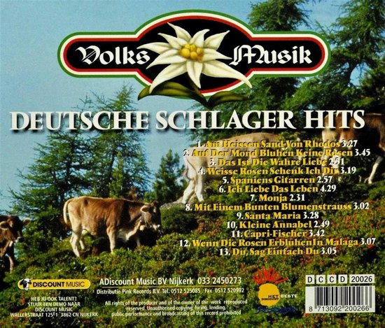 Deutsche Schlager Hits Volks Musik (CD), various artists | CD (album ...
