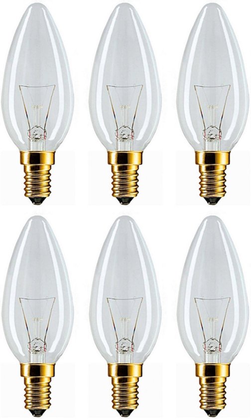 Philips - Kaarslamp - 60Watt - E14 Fitting - Gloeilamp - Kaars - Helder ...