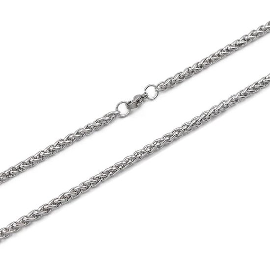 Tesoro Mio Michel – Lange Stalen Ketting - Vossenstaart / Tarwe Schakel ...