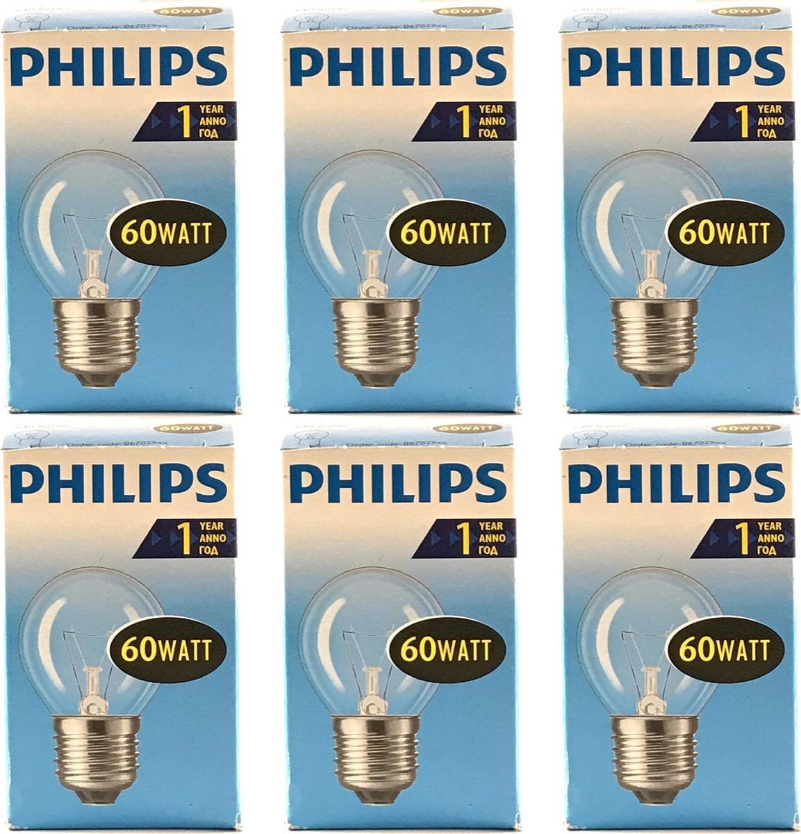 Philips - Kogellamp - 60Watt - E27 Fitting - Gloeilamp - Helder ...