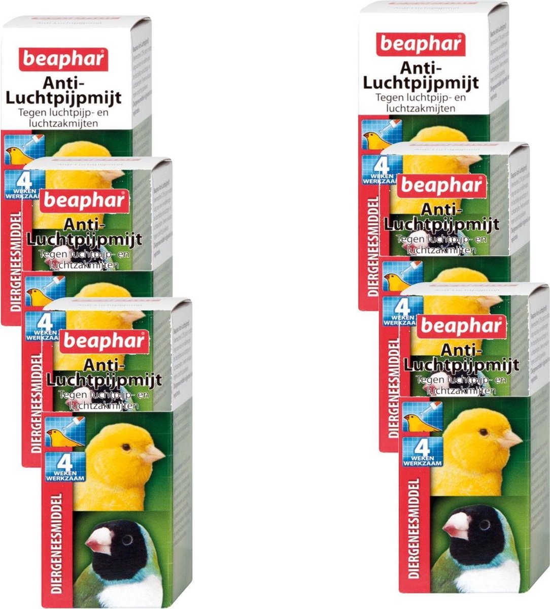 Beaphar Anti Luchtpijpmijt - Vogelapotheek - 6 x 10 ml | bol