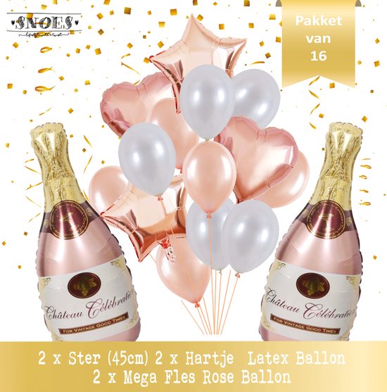 Rose Ballonnen Pakket van 16 stuks * Snoes * Chateau Celebration ...
