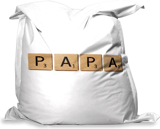 PillowMonkey zitzak - Scrabble - Papa - Quotes - Spreuken - 100x140 cm ...