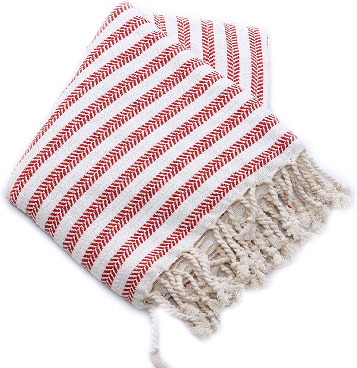 madeathand Rood Duocolor - BADDOEK - HAMAMDOEK - STRANDLAK - SAUNADOEK ...