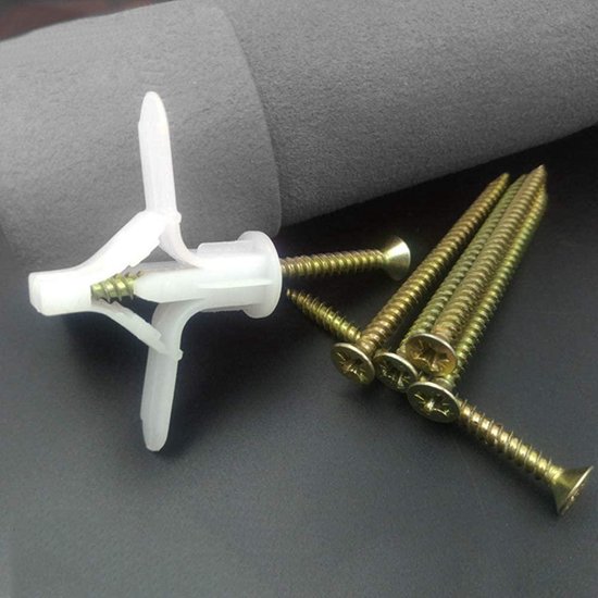 Gipsplaat Pluggen - Hollewand Pluggen Met Schroeven - Voor 8-15 mm ...