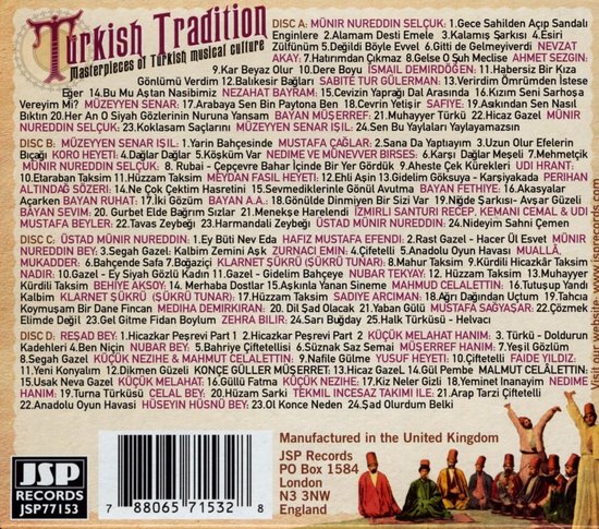 Various Artists - Turkish Tradition (Masterpieces Of Turkish Musical ...