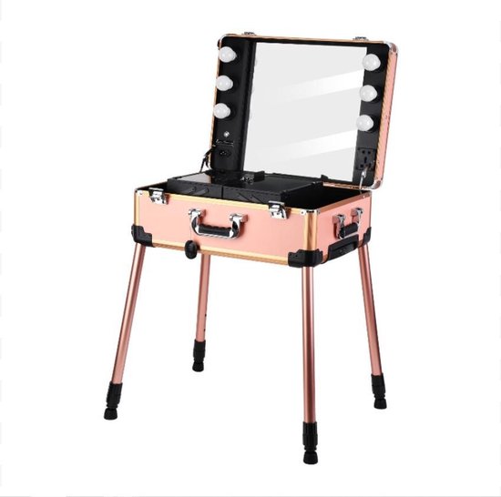 Schine® Professionele Make Up Koffer Roze - Cosmetica - Trolley ...