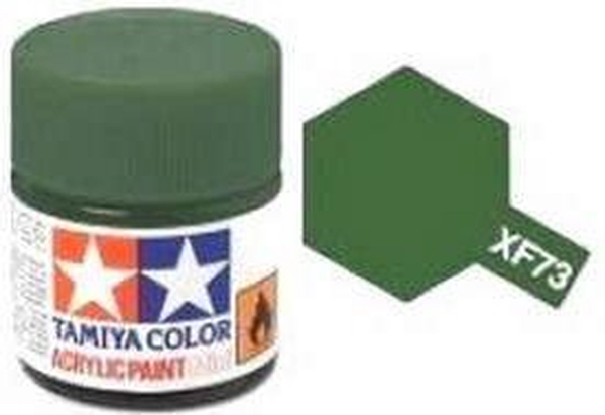 Tamiya XF-73 JGSDF Dark Green - Matt - Acryl - 10ml Verf potje | bol.com