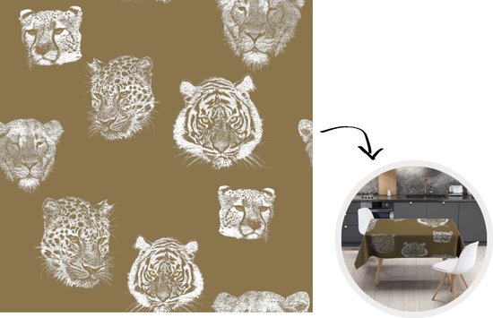 Nappe - Nappe - 150x150 - Tigre - Lion - Motif - Intérieur et Extérieur ...