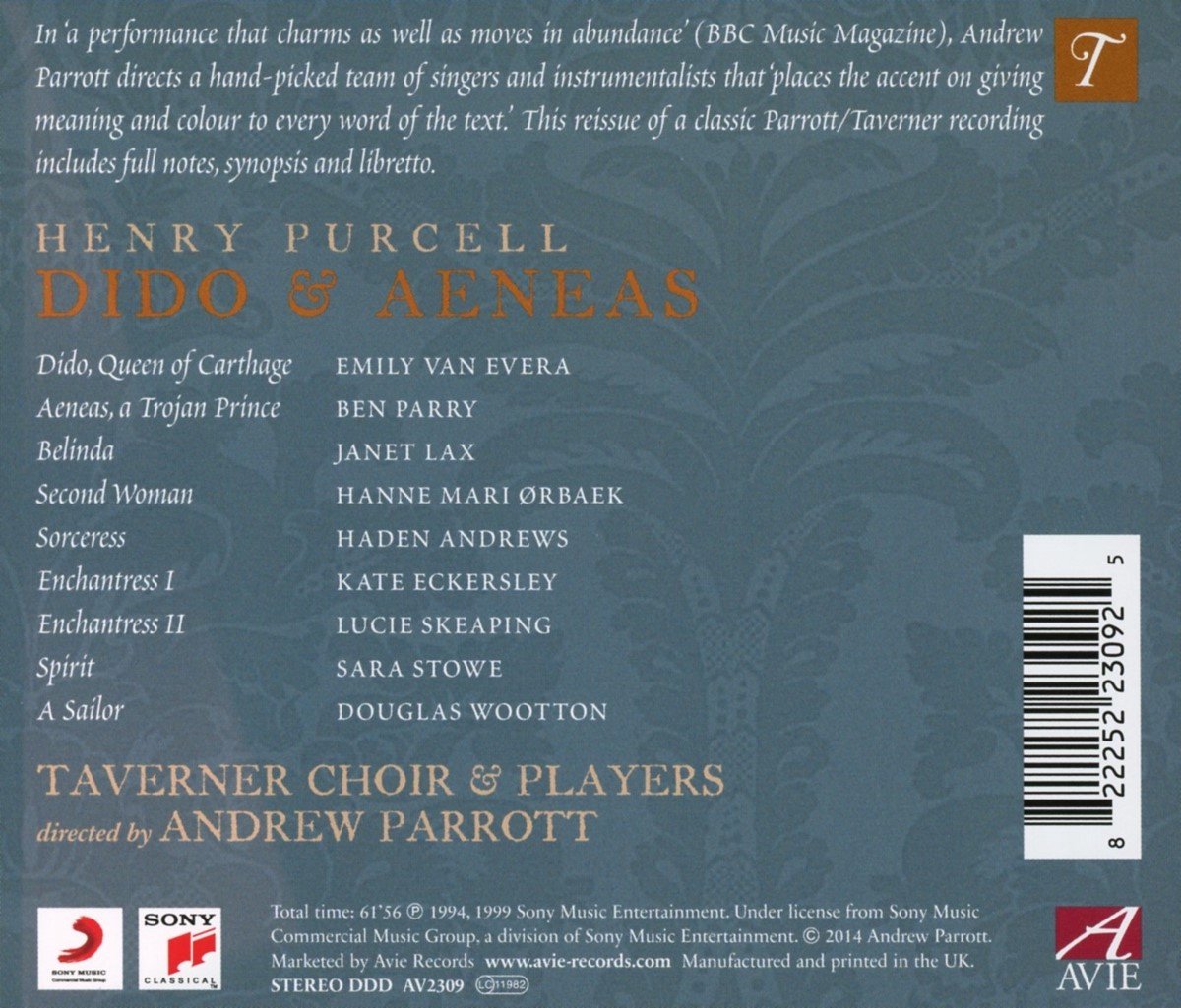 Emily Van Evera & Ben Parry & Andrew Parrott & - Purcell: Dido & Aeneas ...