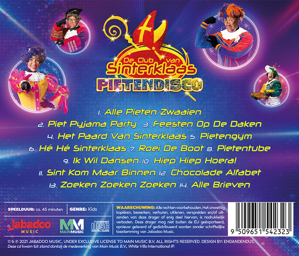 Club van Sinterklaas - Pietendisco (CD), De Club Van Sinterklaas | CD ...