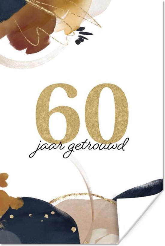 Poster Trouwen Quotes 60 Jaar Getrouwd Spreuken 20x30 Cm