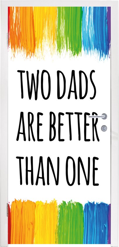 Deursticker Quotes - Two dads are better than one - Spreuken - Papa ...