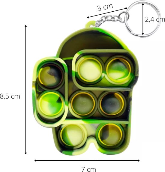 Fidget Toy - Among Us Pop It – Among Us Sleutelhanger – Set van 2 ...