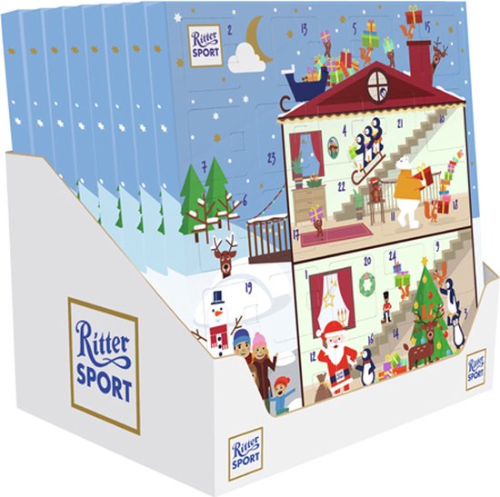 Ritter Sport - Quadrat-Adventskalender - 8x 347g | bol