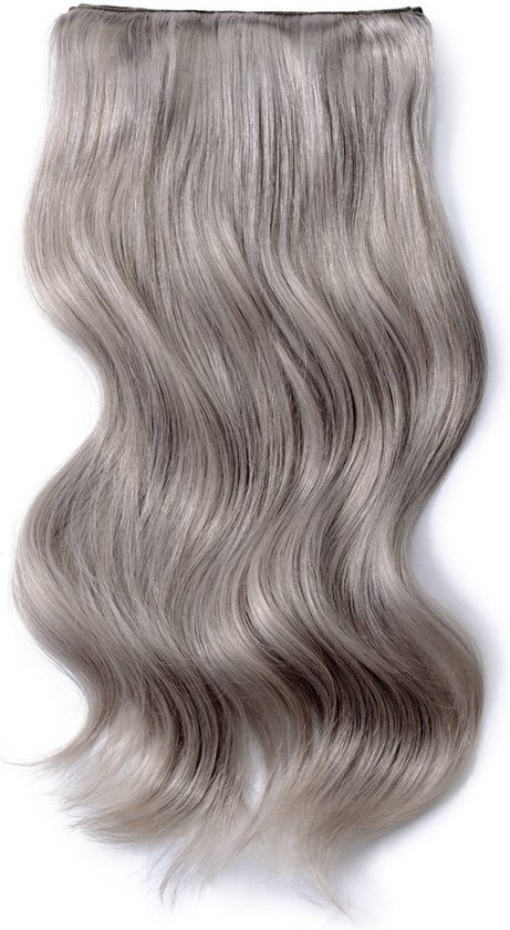 Remy Human Hair extensions Double Weft straight 18 - Silver Grey# | bol