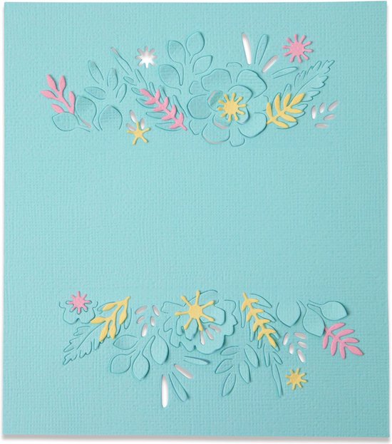 Sizzix Thinlits Snijmal Set - Floral Borders - 4 stuks | bol.com