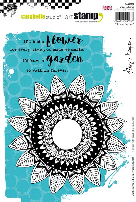Carabelle Studio -cling stamp A5 flower garden | bol.com