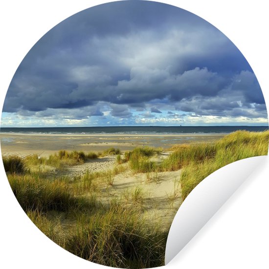 WallCircle - Muurstickers - Behangcirkel - Noordzee - Vlieland - Duinen - 80x80 cm -... | bol