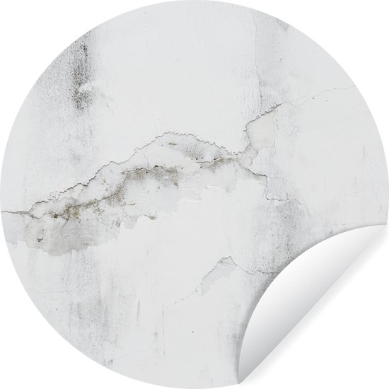 WallCircle - Muurstickers - Behangcirkel - Beton - Grijs - Wit - 100x100 cm -... | bol