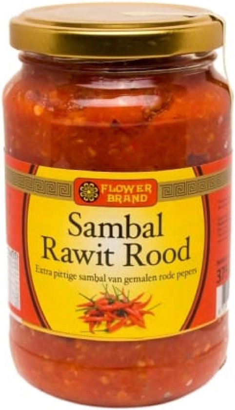 Flower Brand - Sambal Rawit Rood - Extra pittige sambal van gemaken ...