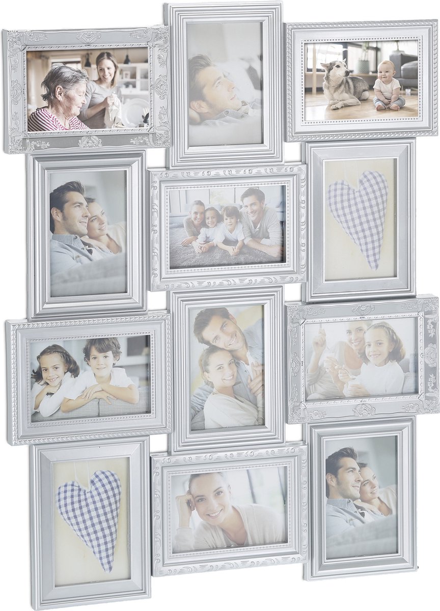Relaxdays Fotolijst collage voor 12 foto's - multi-fotolijst - foto's ...
