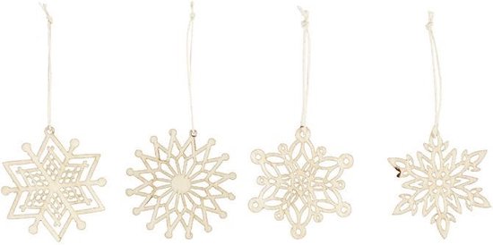 Ornamenten, d: 7 cm, dikte 0,3 mm, 200 stuks, triplex | bol