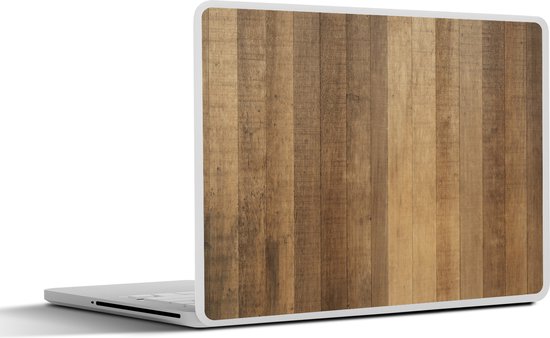 Laptop sticker - 14 inch - Een hout structuur met smalle planken van ...