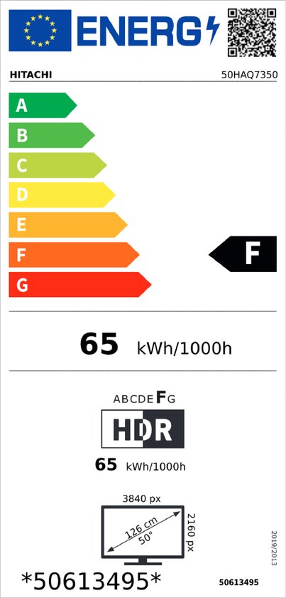 Hitachi 50HAQ7350 - 50 inch - QLED TV - 4K / Ultra HD - Android TV met ...