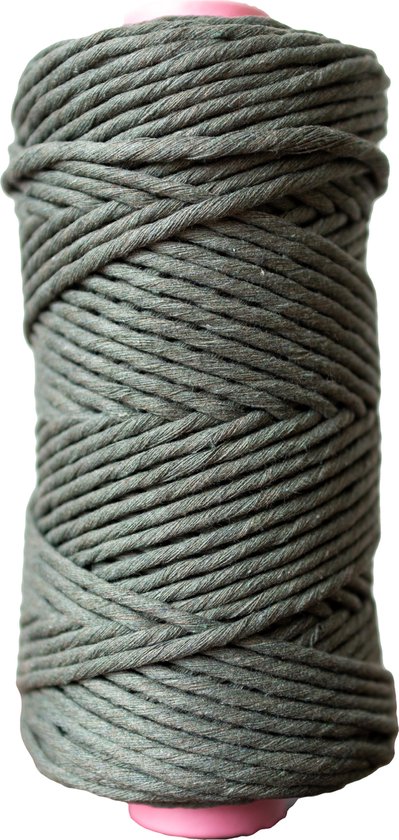 Macramé koord - Forest Green - 5mm dik - 95 meter - 600 gram - Touw | bol