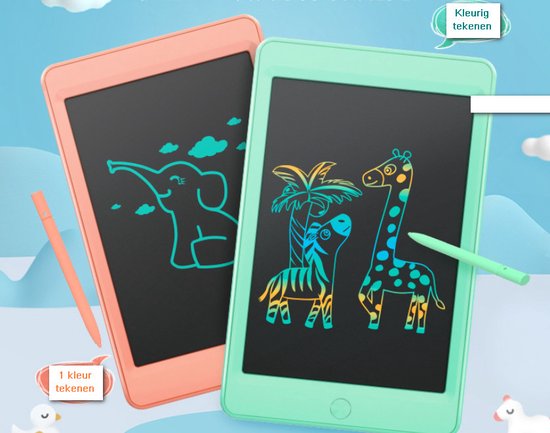 2 Stuks - 12inch Tekenen Kinder LCD Tekenbord Tekentablet MOYU ...