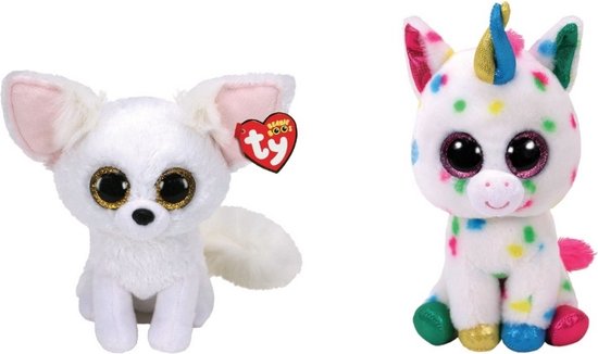 Ty - Knuffel - Beanie Boo's - Phoenix Fox & Harmonie Unicorn | bol.com