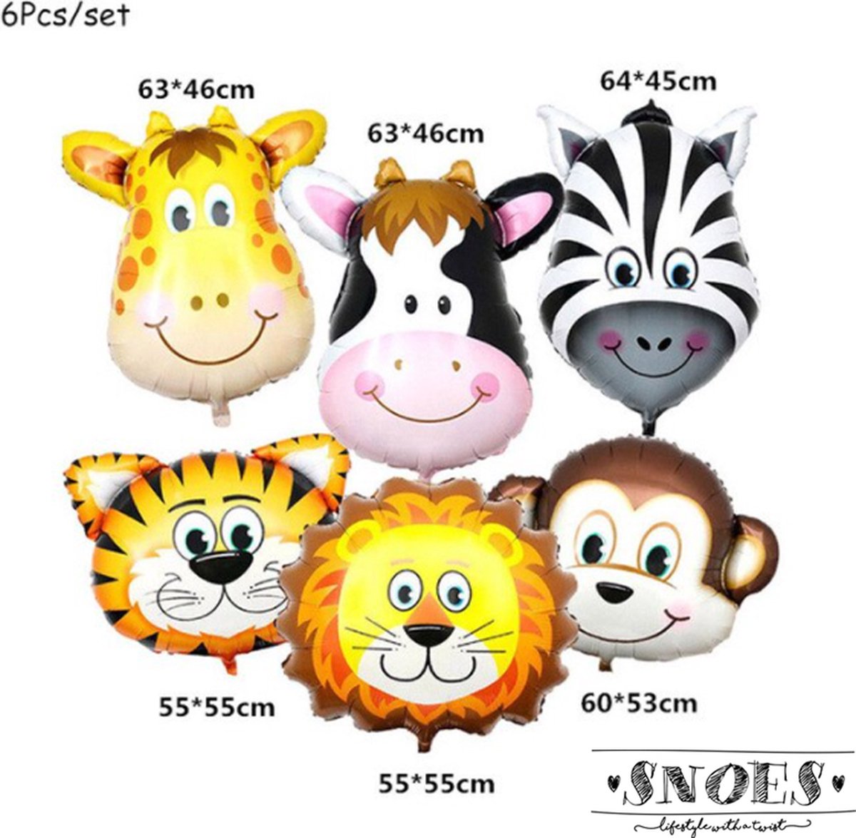 Ballons d'anniversaire Décoration jungle - Hourra 3 ans - Snoes- Ballon ...