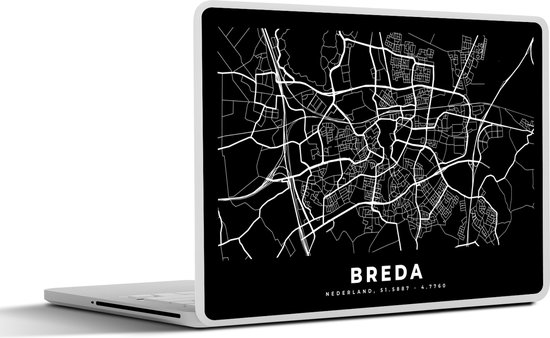 Laptop sticker - 14 inch - Breda - Kaart - Zwart - 32x5x23x5cm ...
