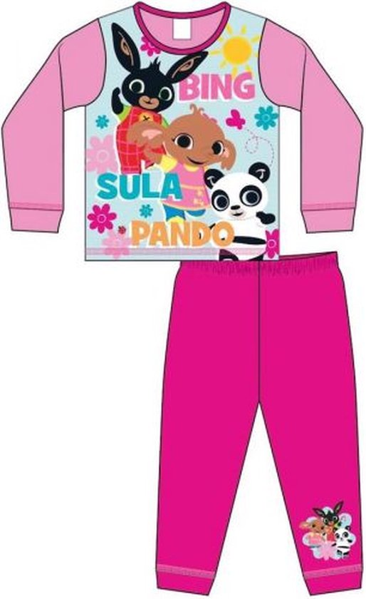 Bing pyjama - roze - Bing, Sula en Pando pyjamaset - maat 98 | bol.com