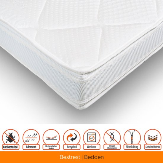 Topmatras Splittopper 180x200 – 12 cm – Koudschuim Hybride Foam – Luxe ...