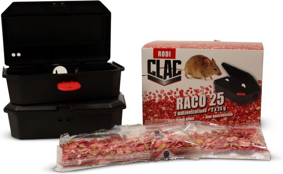 Raco Muizenkorrels, 2 lokdozen met extra navulling - Muizengif ...