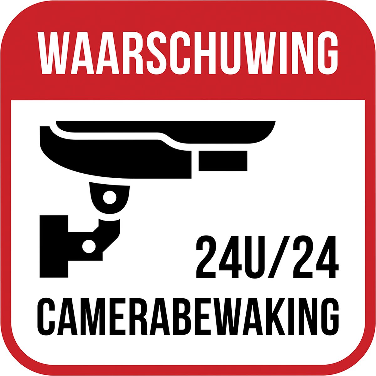 Stickers | Pictogram | "24u/24 camerabewaking" | Waarschuwing ...