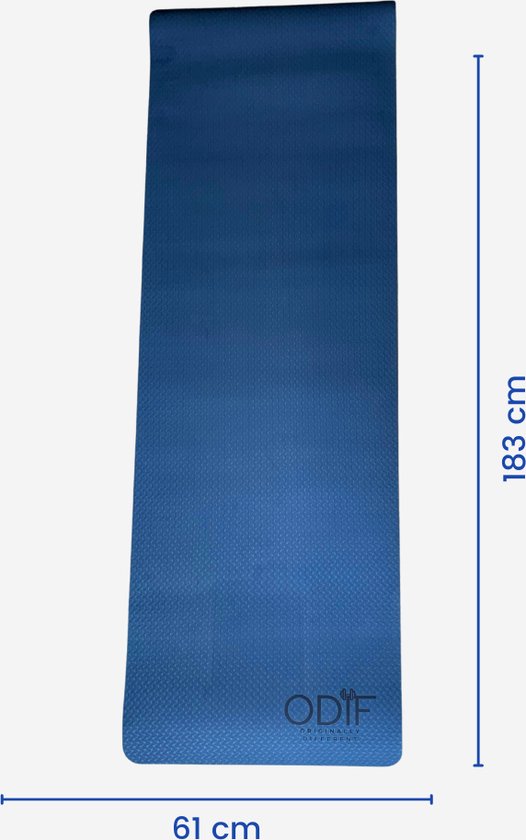 ODIF Yoga Mat - Fitness Mat - Sportmat - Yogamat - Duurzaam - Anti slip ...