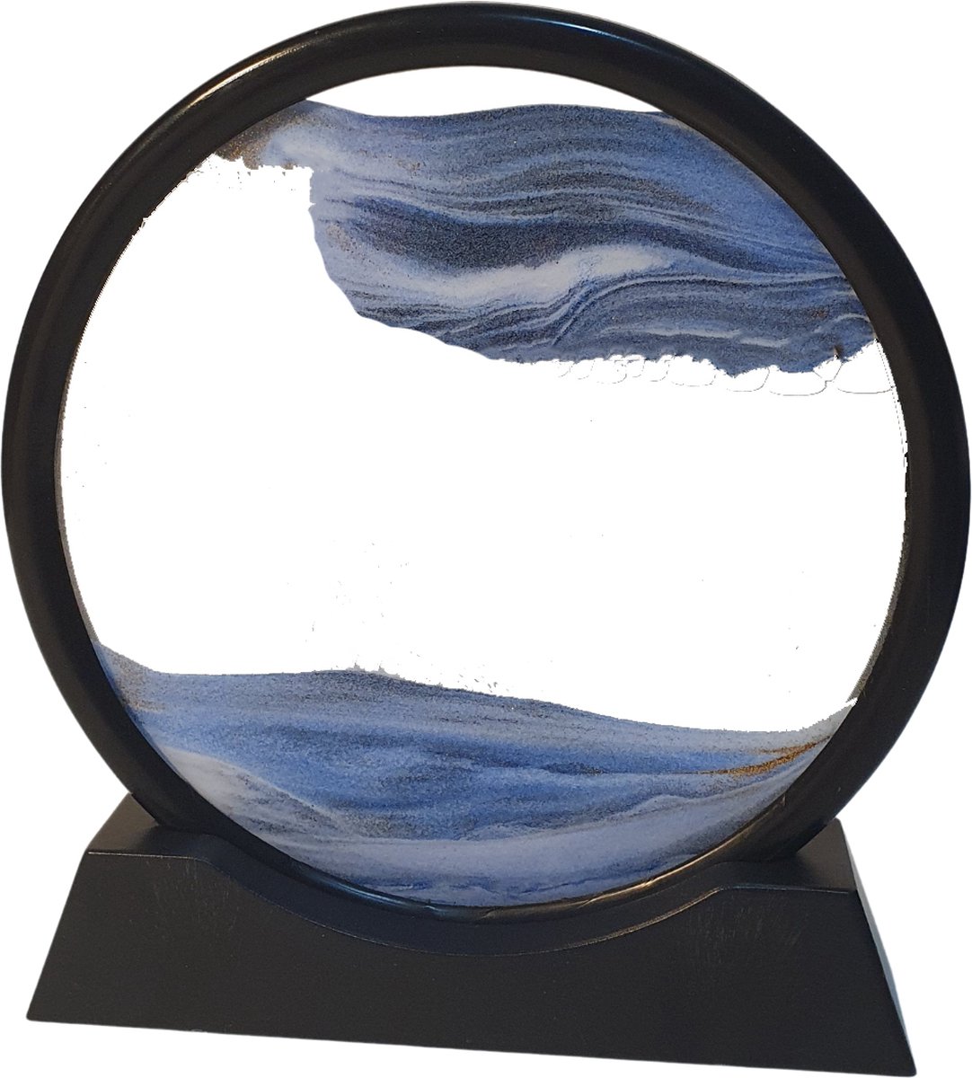 Bewegende Zandkunst In Glas 20 x 20 cm Blauw - Zandlandschap ...