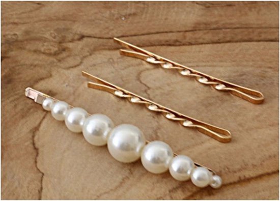 Haarspeld Schuifspeldjes Parel Goud | bol.com