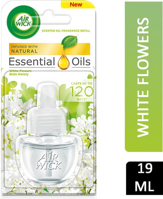 Air Wick - Luchtverfrisser - Navulling - White Flowers - 19ml | bol