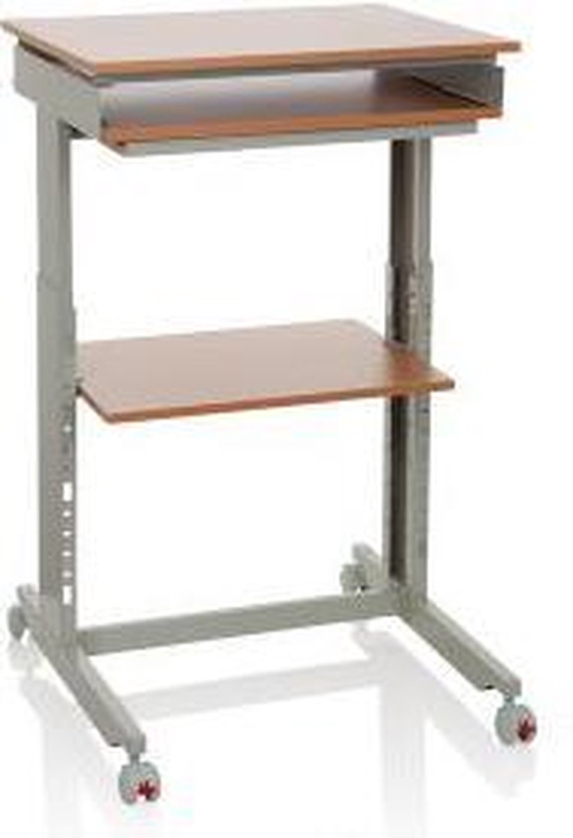 Computer bureau - Verstelbaar - Beuk / Grijs - Workstation - Bureaus ...