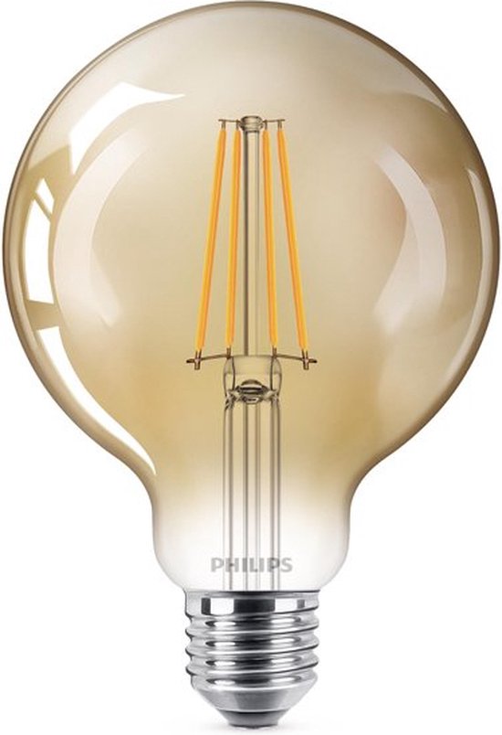 Philips Glas LED Filament Lichtbron - Fitting E27 - Dimbaar | bol.com