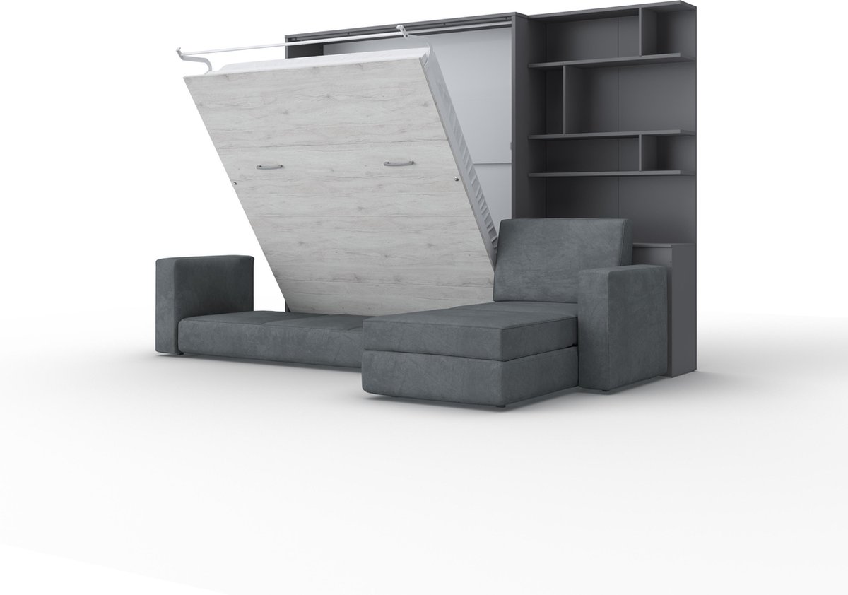 INVENTO SOFA MAX Verticaal Vouwbed Inclusief Hoekbank - Opklapbed ...