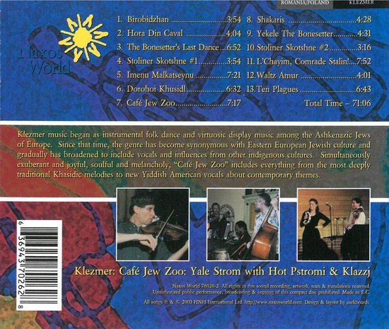 Klezmer: Cafe Jew Zoo, Hot Pstromi | CD (album) | Muziek | bol.com